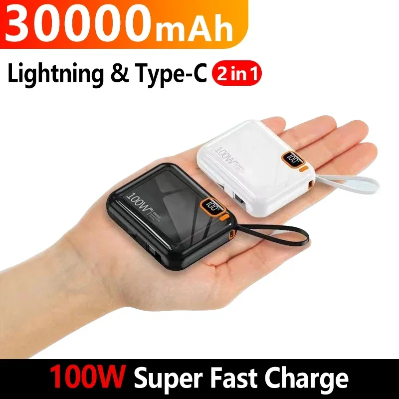 30000mah-Portable-Power-Bank-PD100W-Detachable-USB-to-TYPE-C-Cable-Two ...
