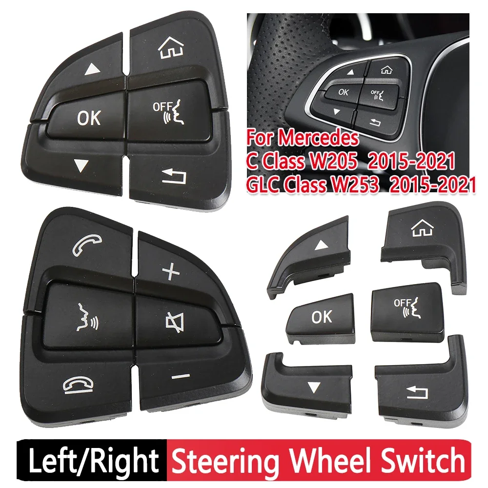 Car-Steering-Wheel-Menu-Control-Switch-Buttons-Assembly-Left-Right-Side ...