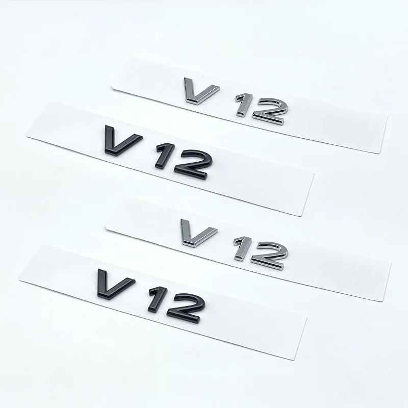 New-Chrome-Black-Letters-V12-Emblem-for-Benz-Maybach-S680-Car-Fender ...