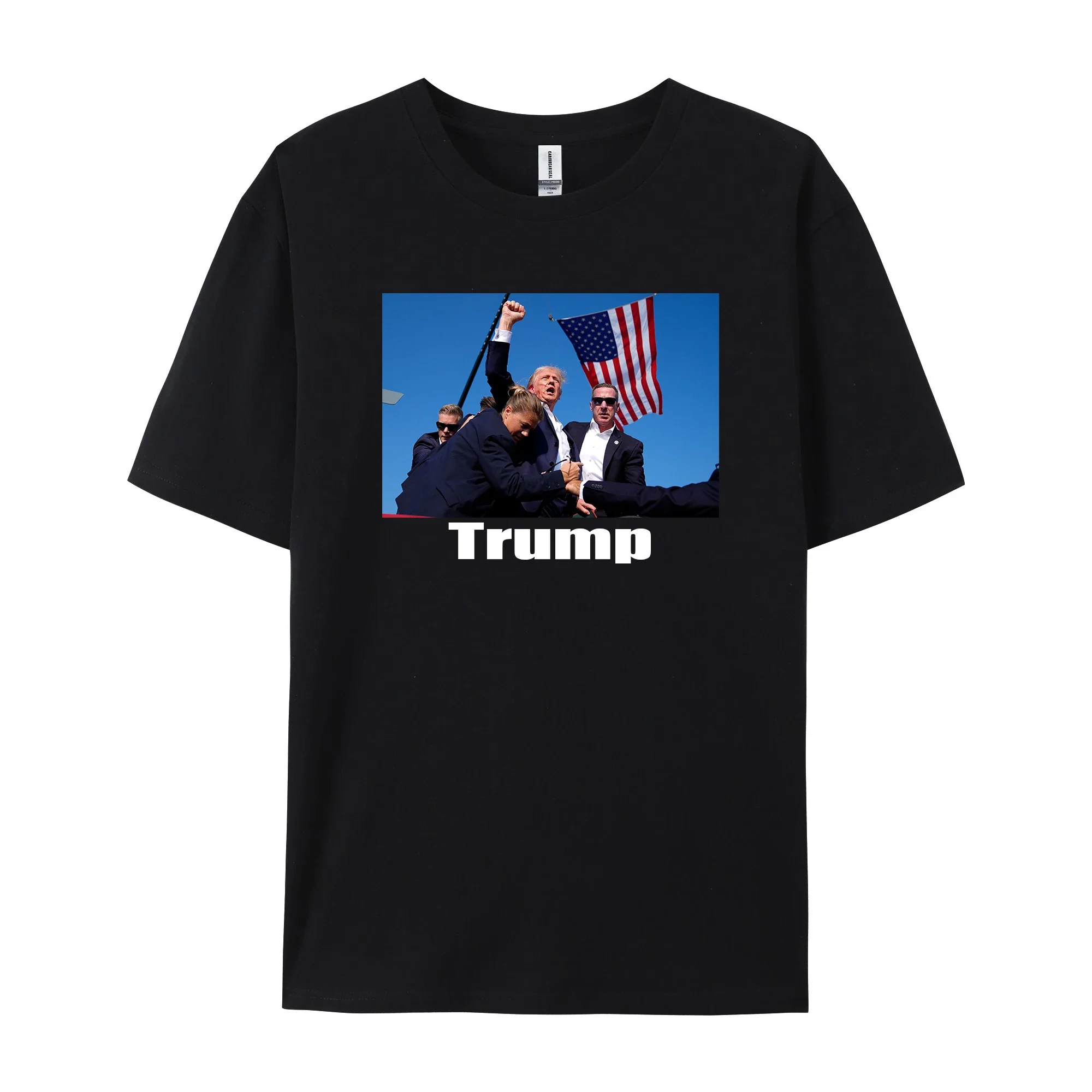 Donald-Trump-2024-T-shirt-Shoot-Makes-Me-Stronger-Hippie-T-shirt-Short ...