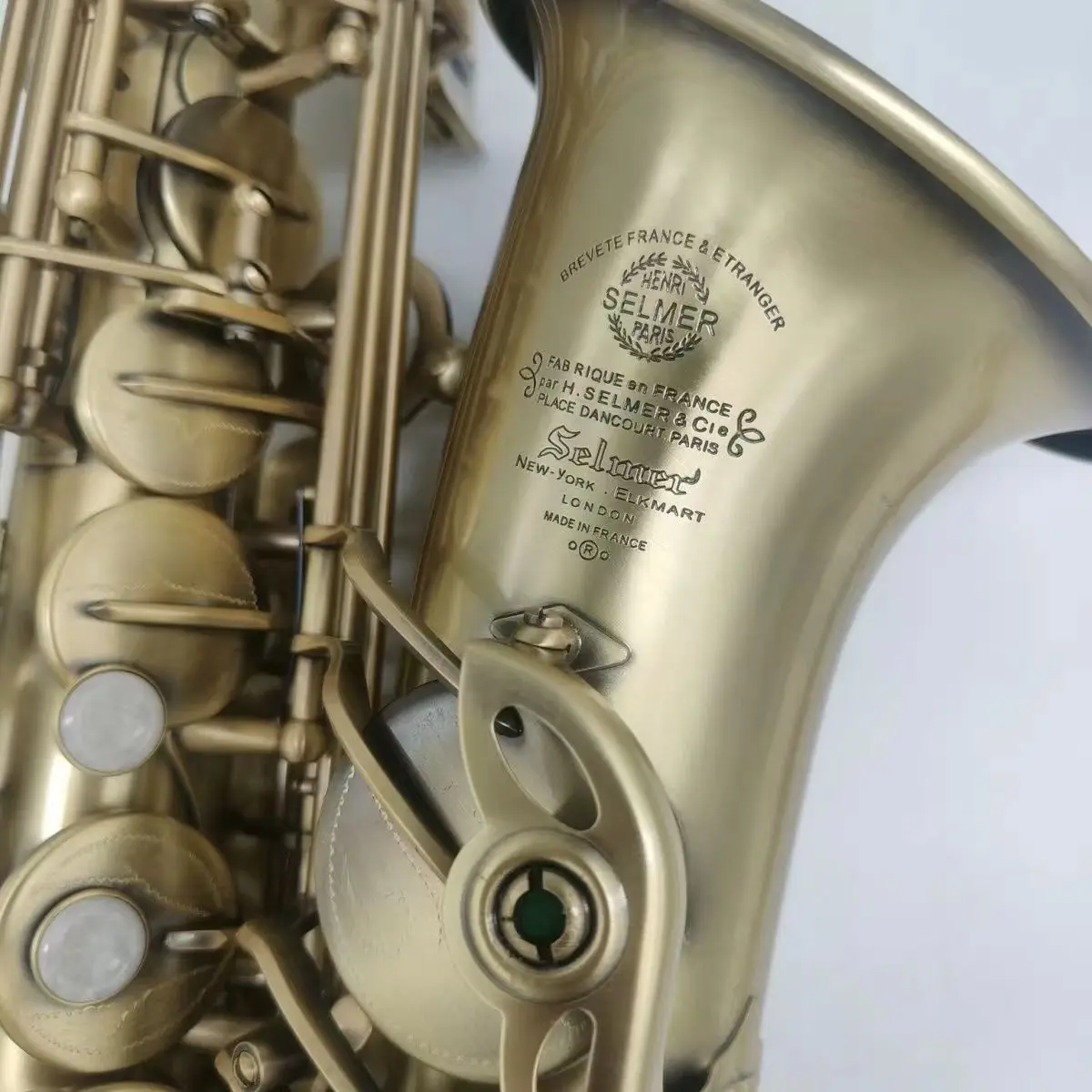 High-Grade-Antique-Finish-Eb-E-flat-Alto-Saxophone-Sax-Shell-Key-Carve ...