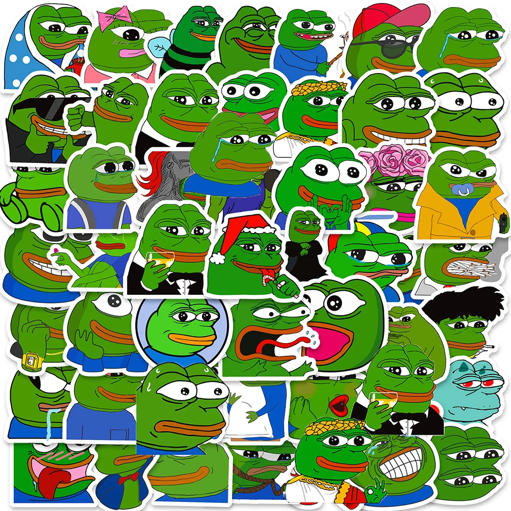 10-50Pcs-Cartoon-Funny-Frog-Meme-Varied-Graffiti-Stickers-DIY ...