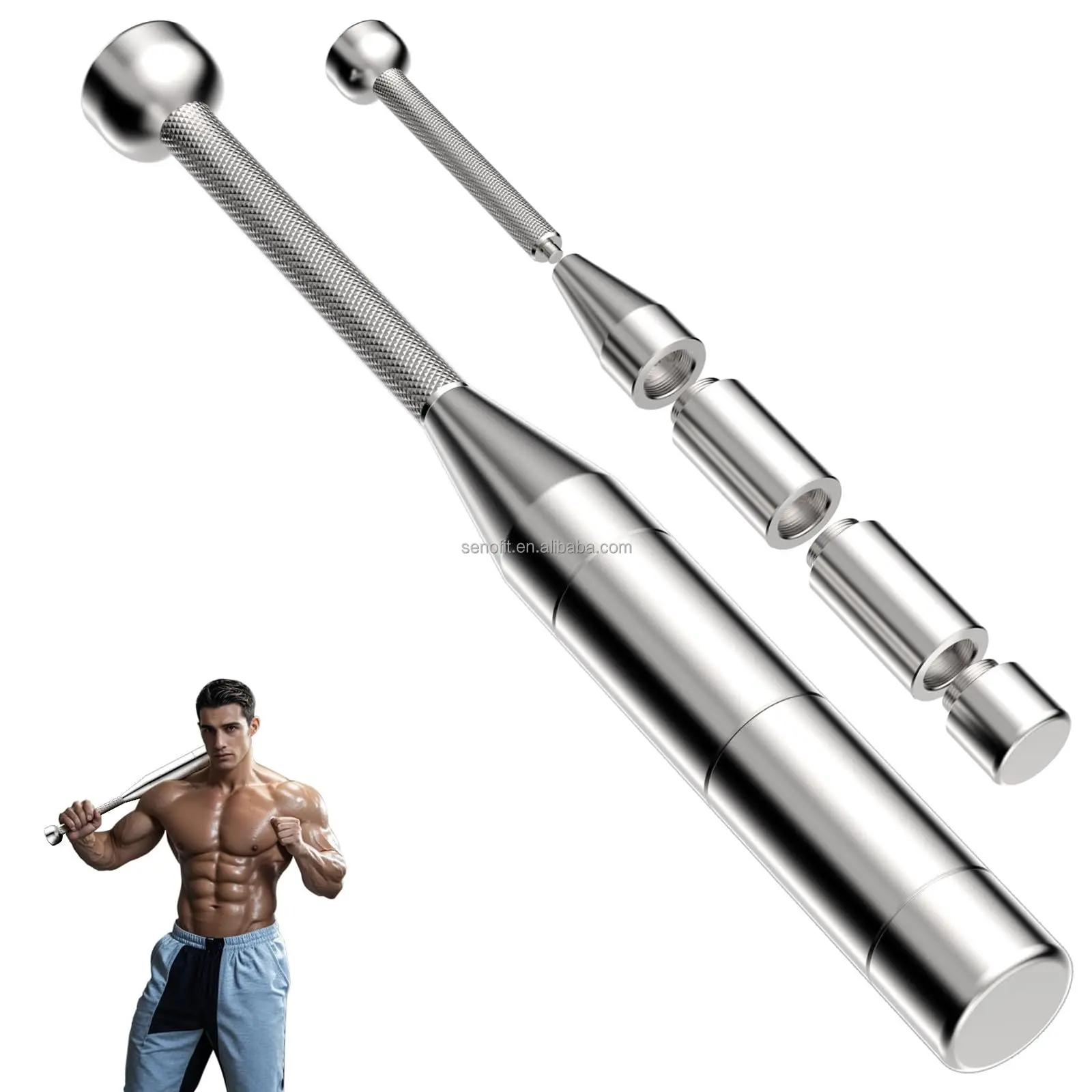 Macebell Clubbell ajustable para entrenamiento de fuerza, acero premium ...