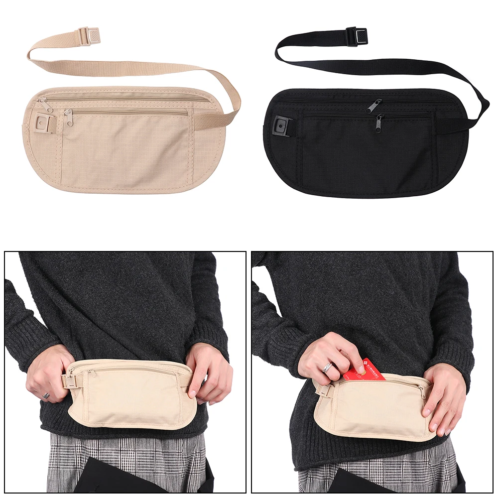 1 Pc Cloth Waist Bags Travel Pouch Hidden Wallet Passport Money Waist ...