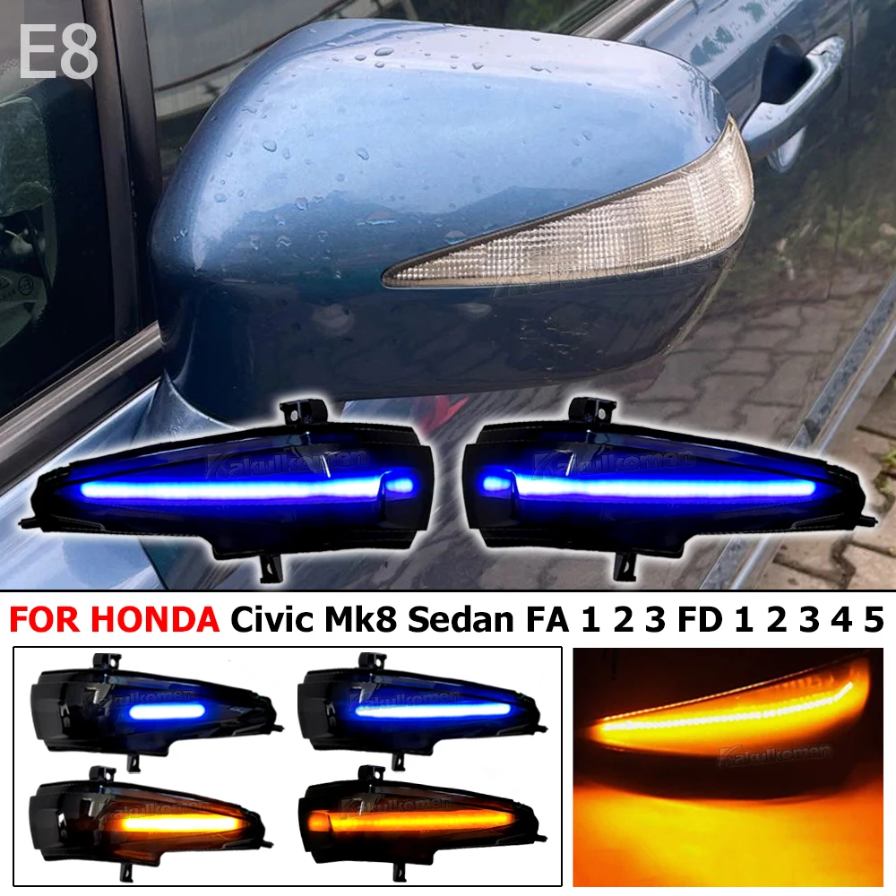 2X For Honda Civic 8 Sedan FA FD Coupe FG1 FG2 Mk8 FA1 FA2 FA3 FD1 FD2 ...