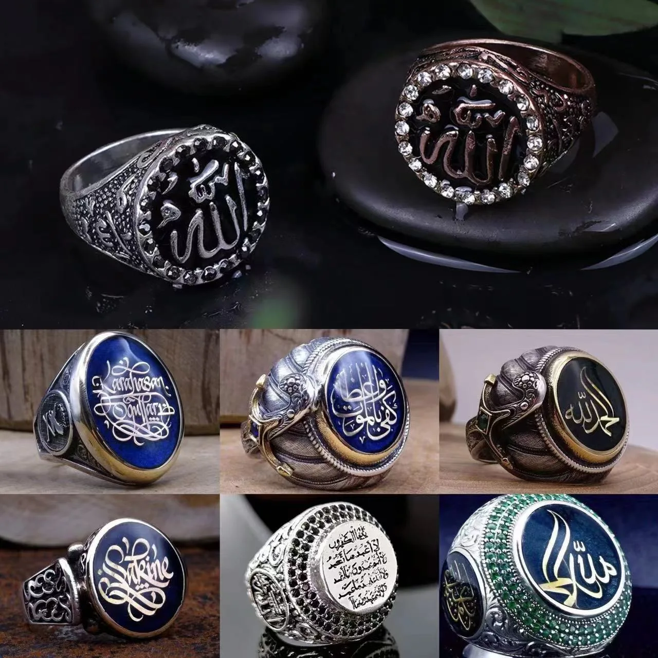 Vintage-Turkey-Style-Rings-for-Men-Stainless-Steel-Ethnic-Jewelry ...