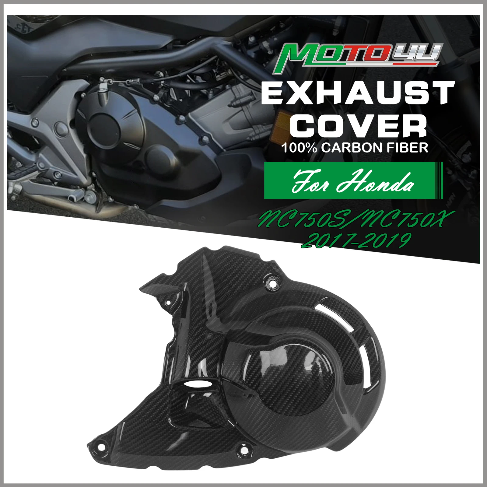 For Honda NC750S NC750X 2017 2018 2019 100% Carbon Fiber Engine Cover ...