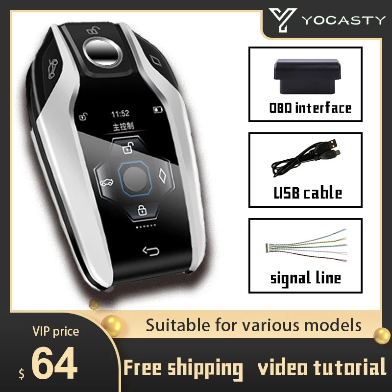 YOCASTY-Korean-style-Universal-Modified-LCD-Screen-Smart-Car-Key-For ...