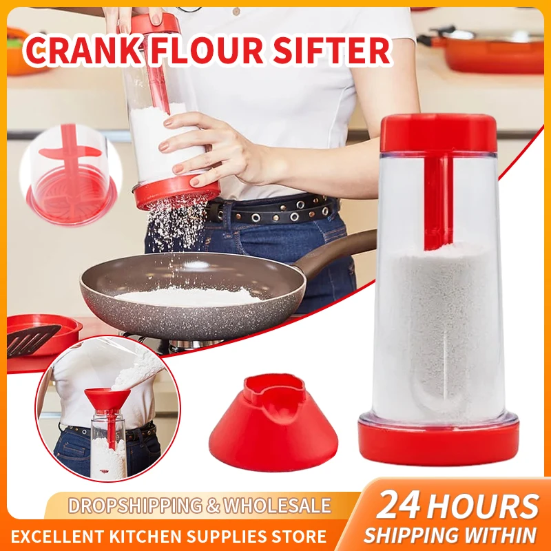Rotating-Flour-Sieve-Cup-Hand-Held-Semi-Automatic-Flour-Mixer-Household ...