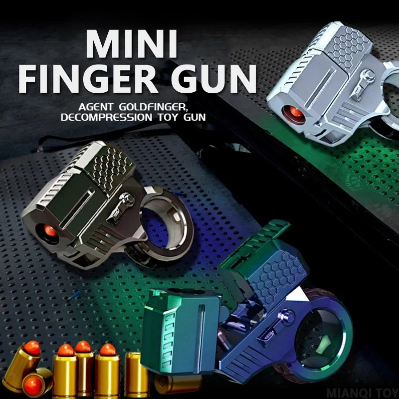 New-Mini-Throwing-Shell-Bullet-Gun-Decompression-Toy-Metal-Finger-Gun ...
