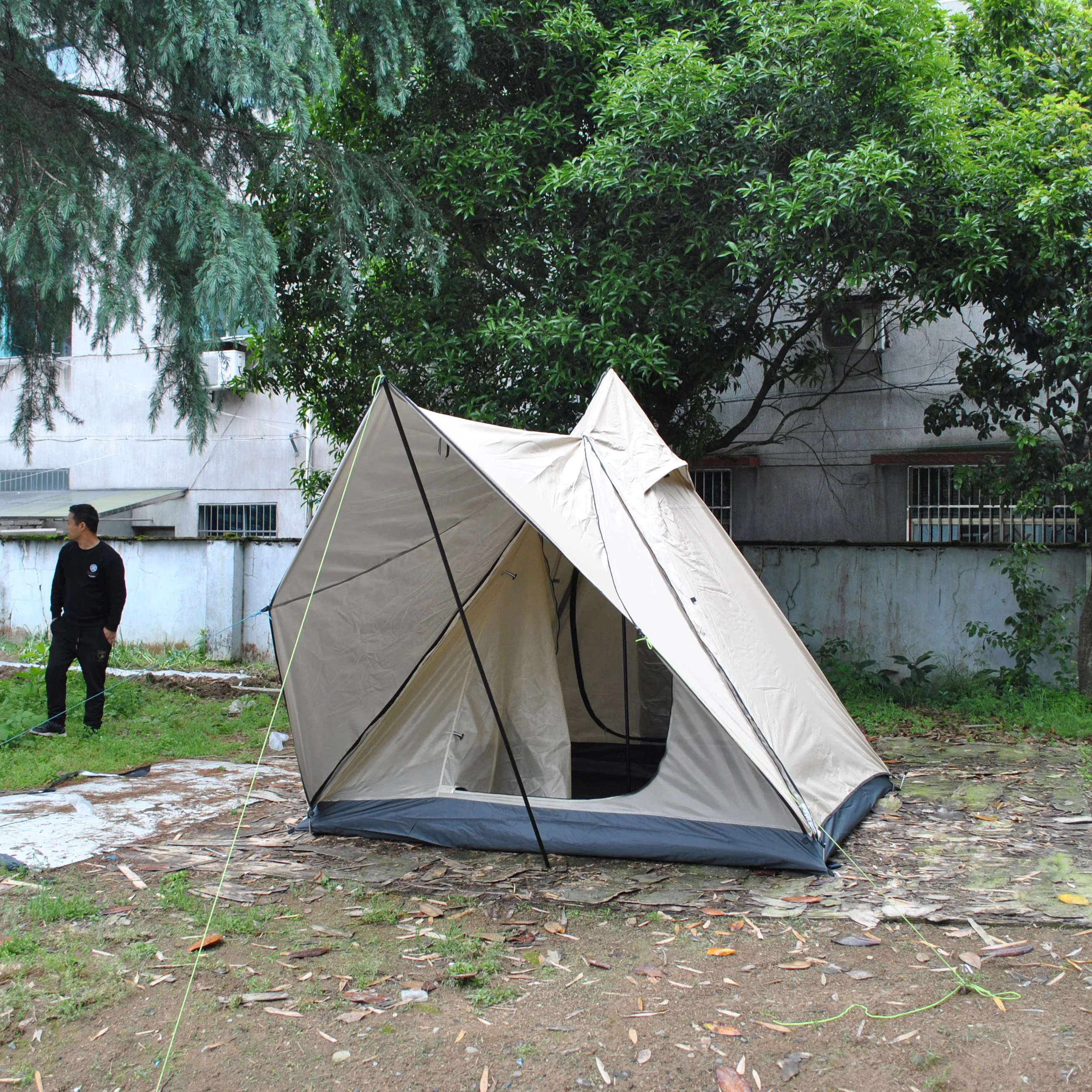 Double-Layer-Teepee-Tent-for-Family-Camping-Waterproof-Tipi-Tents-Large ...