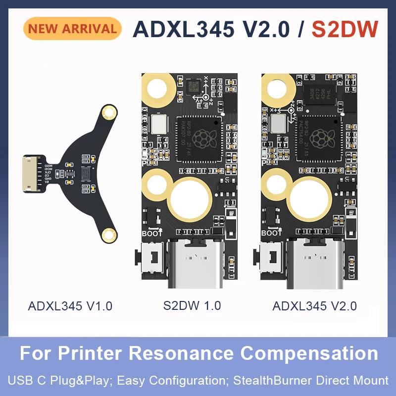 BIGTREETECH ADXL345 V2.0 & S2DW Accelerometer Board For 36 Stepper ...