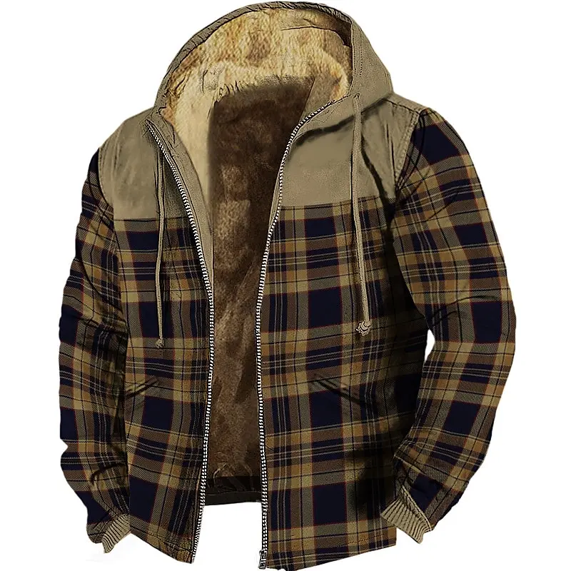 Men-s-Zipper-Hoodies-Winter-Fleece-Parka-Coat-Retro-Programmer-Plaid ...