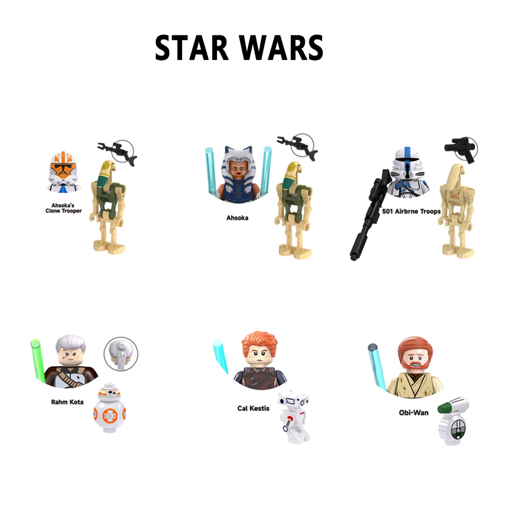 Building Blocks Ahsoka Tano Bricks Cal Kestis Figure Obi-wan Kenobi ...