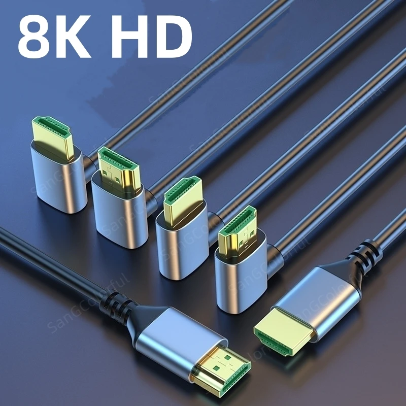 HDMI 2.1 кабель 90 градусов ультратонкий | AliExpress