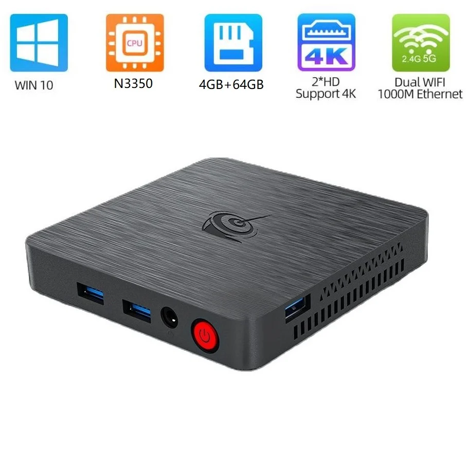Beelink T4 Pro Windows 10 Mini Pc Intel Celeron N3350 2.4ghz 4gb+64gb 2 ...