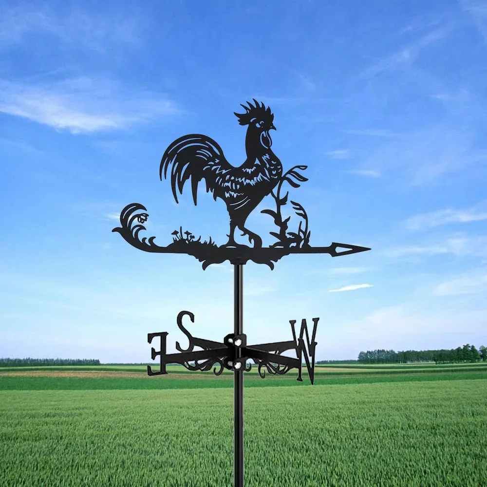 Rooster-Cock-Weather-Vane-Standing-Wind-Vanes-Cottage-Weather-Vane ...