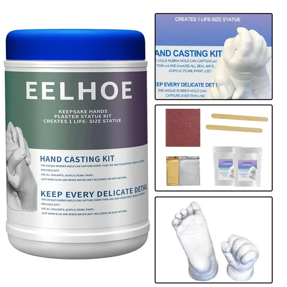 DIY Couples Hands Casting Kit 3D Hands Mold Baby Plaster Mold Kit Hand ...