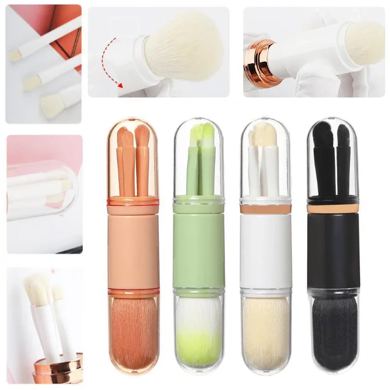 4-In-1-Makeup-Brushes-Set-Mini-Eyeshadow-Skin-Tone-Retractable-Makeup ...