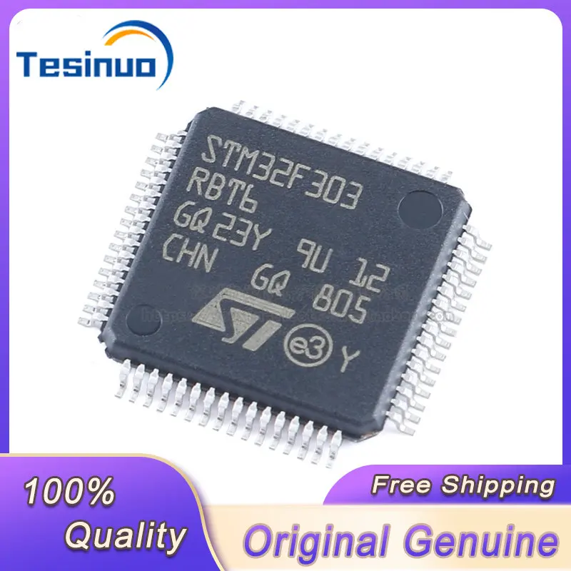 Microcontrolador de 32 bits STM32F303RBT6 Original, piezas ARM, LQFP 64, en Stock, 5/Cortex M4 ...