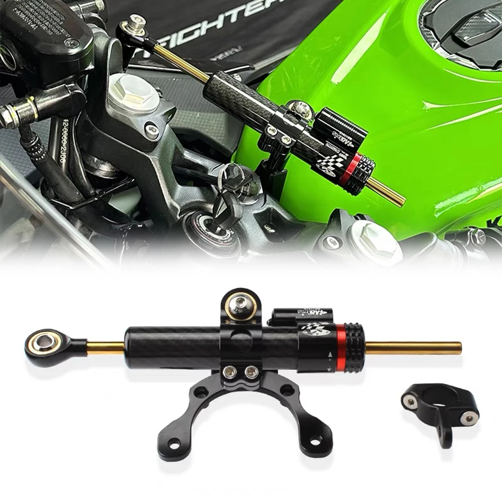 Fiber-Carbon-Steering-Damper-Stabilizer-Motorcycle-For-Kawasaki-Z900-Z ...