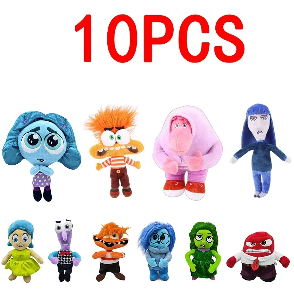 New Inside Out 2 Plush Anxiety Doll Cute Joy Fear Anger Disgust Sadness ...
