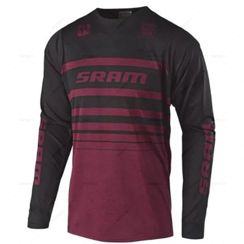 Sram mountain bike downhill jerseys 2023 mangas compridas mtb bicicleta ...