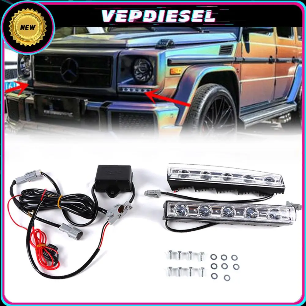 Brand New W463 White LED Daytime Runnig Lights Set For 2004-2018 ...