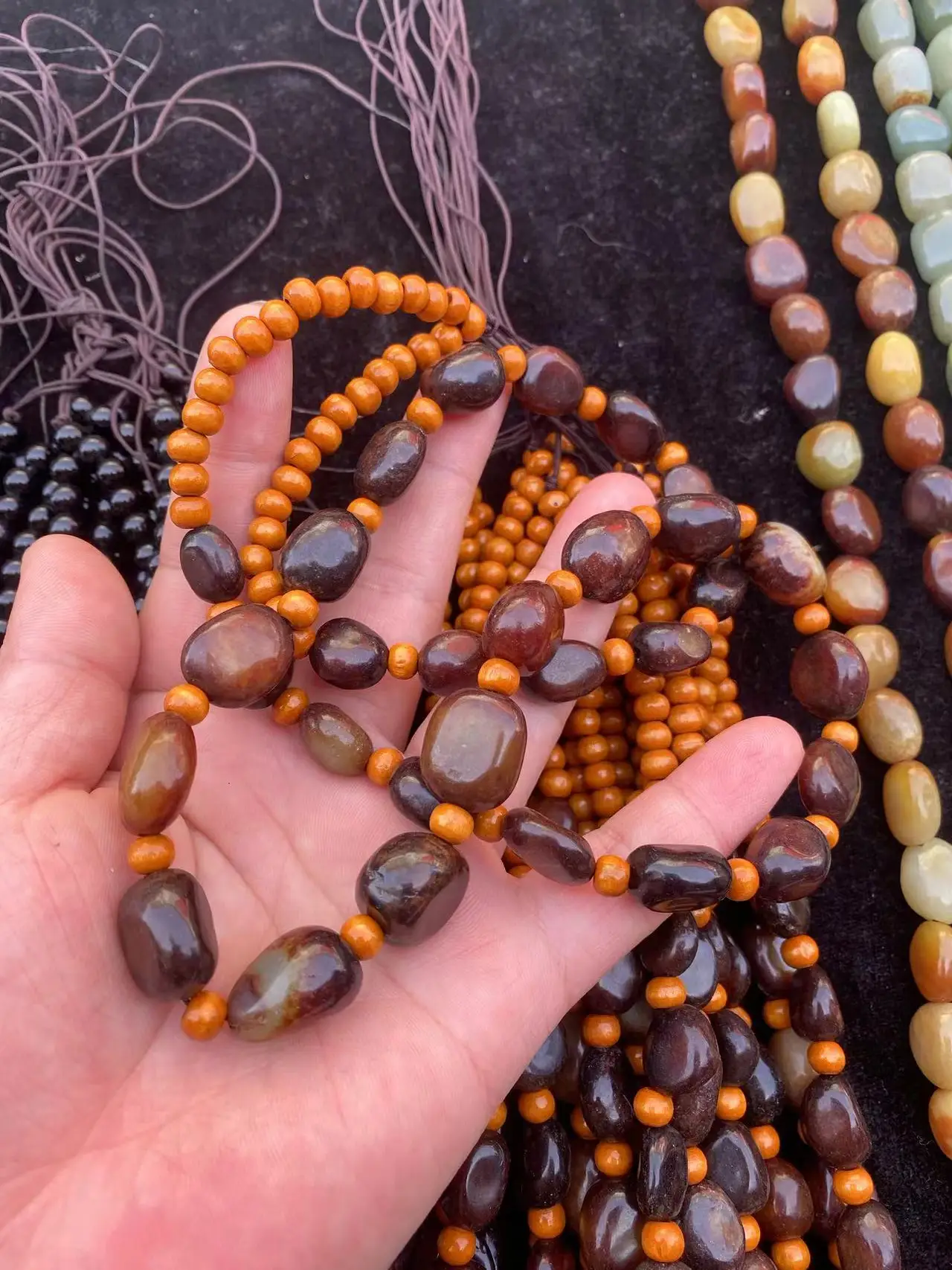 Natural Hetian Jade primary colours NECKLACE PENDANT Original Stone ...