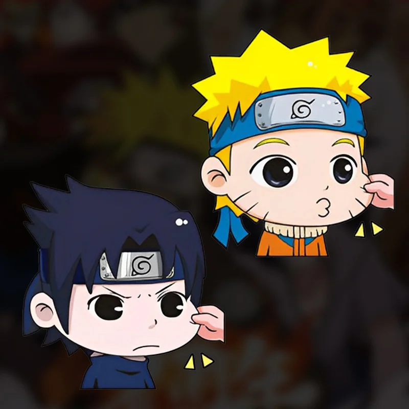 Naruto Cute Stickers Sasuke Anime Car Stickers Kakashi Pinch Face ...