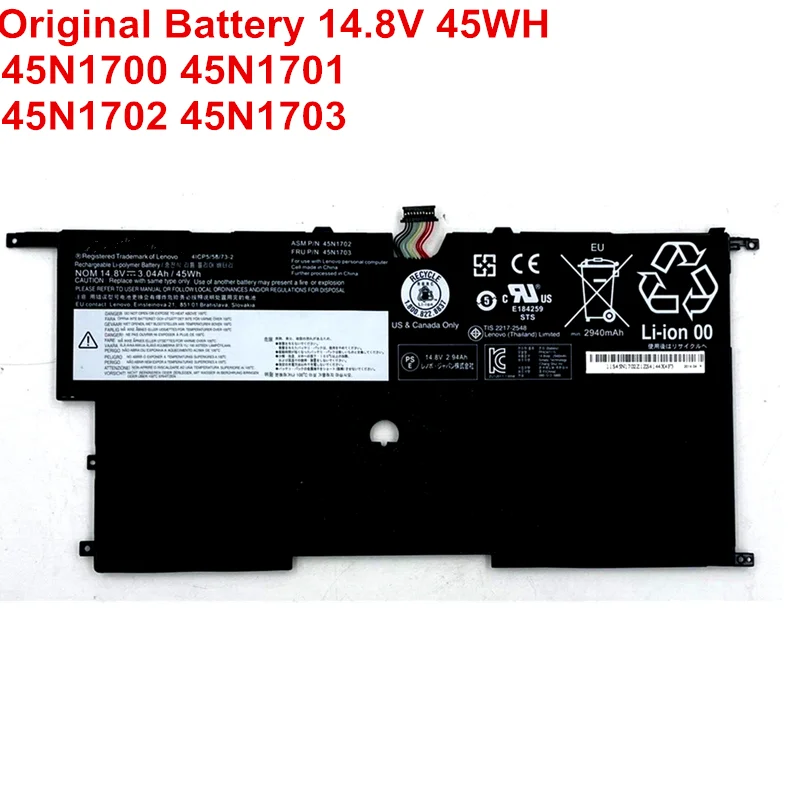Genuine 45N1700 45N1701 45N1702 45N1703 Laptop Battery For Lenovo ...