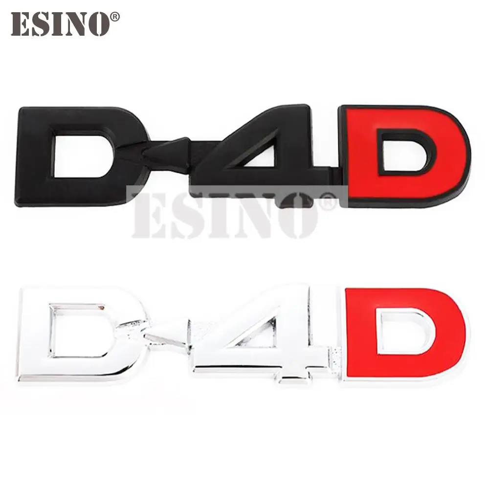Car-Styling-D4D-D-4D-3D-Rear-Trunk-Metal-Chrome-Zinc-Alloy-Emblem-Badge ...