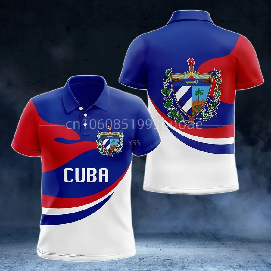 Polo-con-estampado-de-emblema-nacional-de-CUBA-para-hombre-camiseta ...