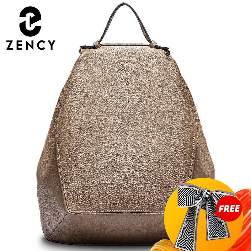 Zency-Women-Stylish-Classic-Backpack-Genuine-Leather-Girls-Knapsack ...