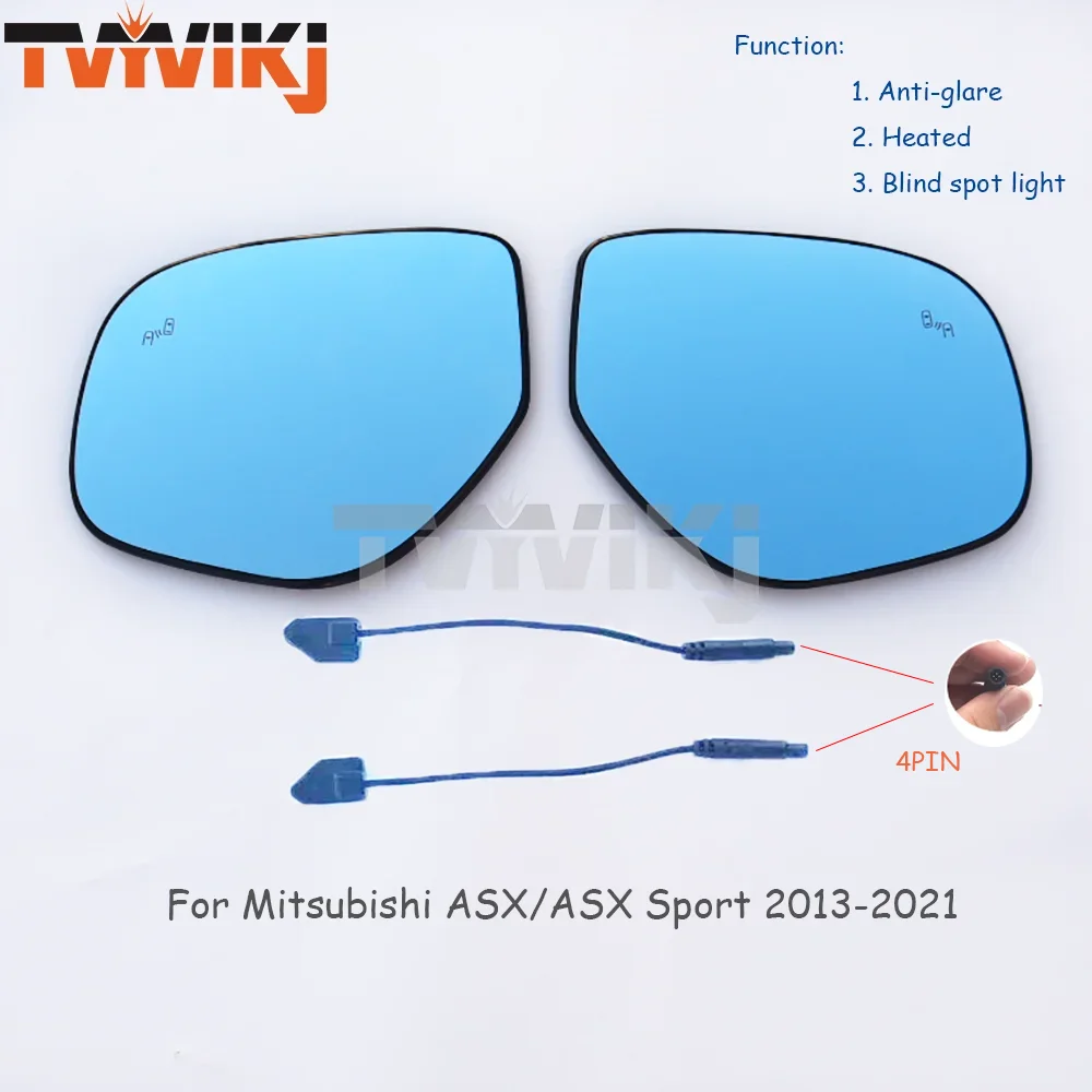 1-pair-Side-rearview-mirror-blue-glass-lens-With-Blind-spot-light-For ...