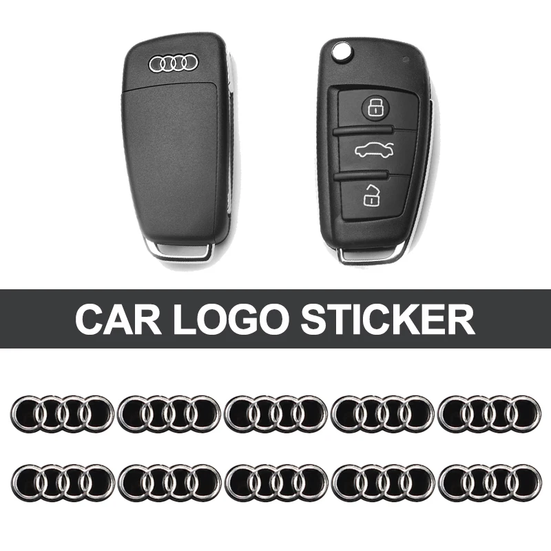 16mm-Car-Remote-Key-Sticker-Aluminum-Emblem-Decal-For-Audi-RS6-A1-A2-A3 ...