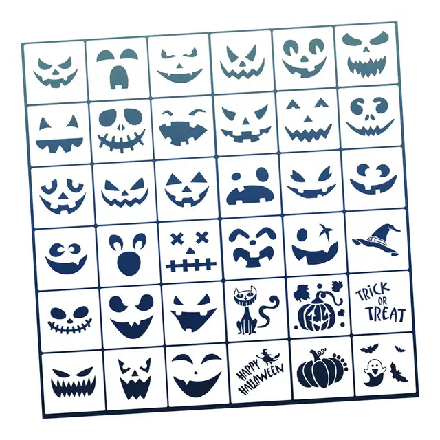 Painted Pumpkin Faces Templates