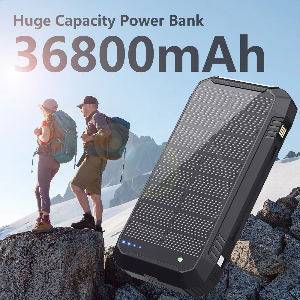 Outdoor-Solar-Power-Bank-Water-Proof-Powerbank-Portable-External ...