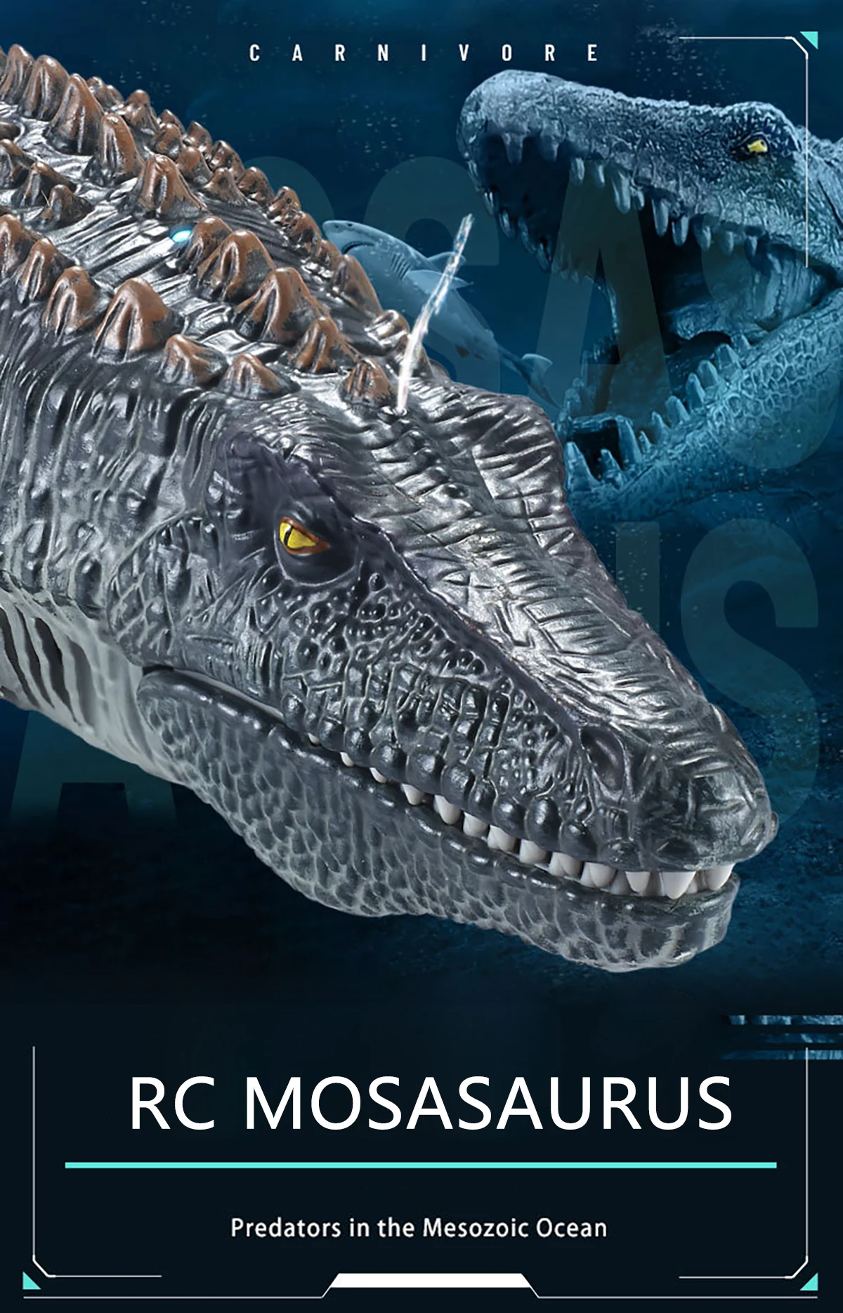 Generic Children's remote control water spray dinosaur toy simulation ...