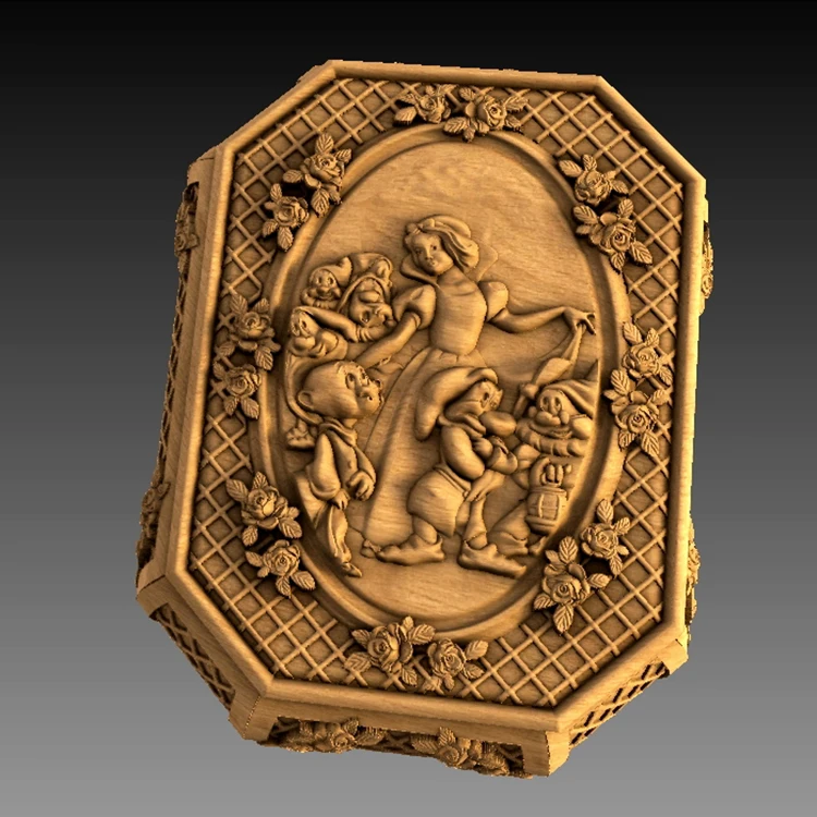 Box 3D Modell Stl Domborművek A Cnc Formátumához Artcam Vectric Aspire ...