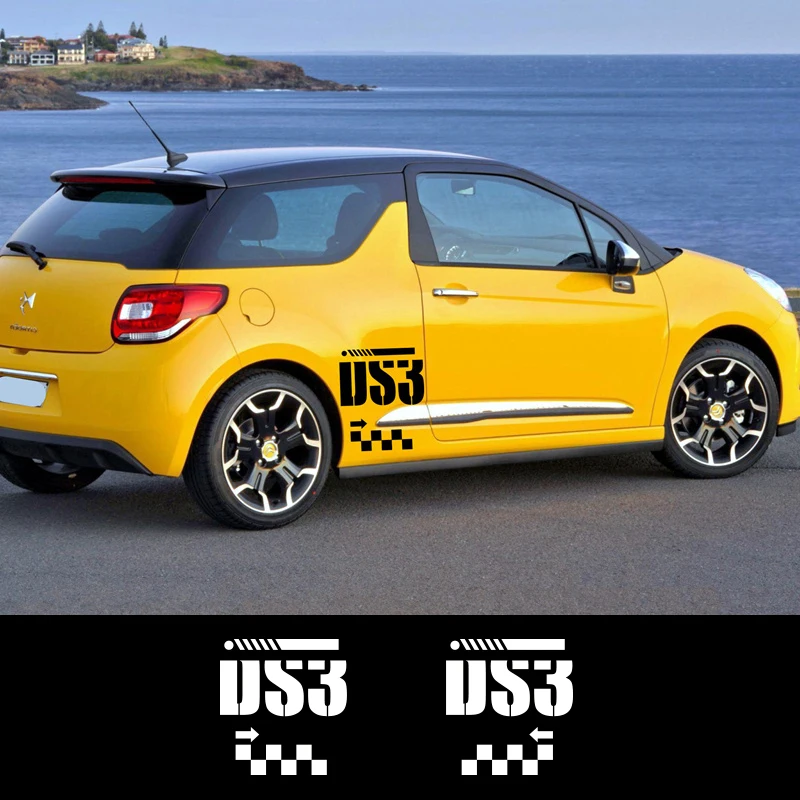 Car-Body-Decor-Sticker-For-Citroen-DS3-Emblem-Racing-Sport-Lattice ...