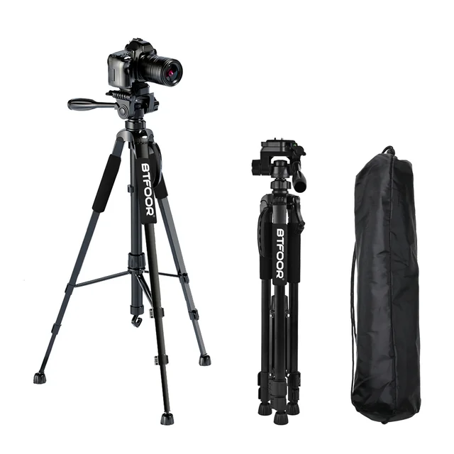Phone Travel Self Tripod Aluminum Tall 55” 140CM Stand With Quick ...