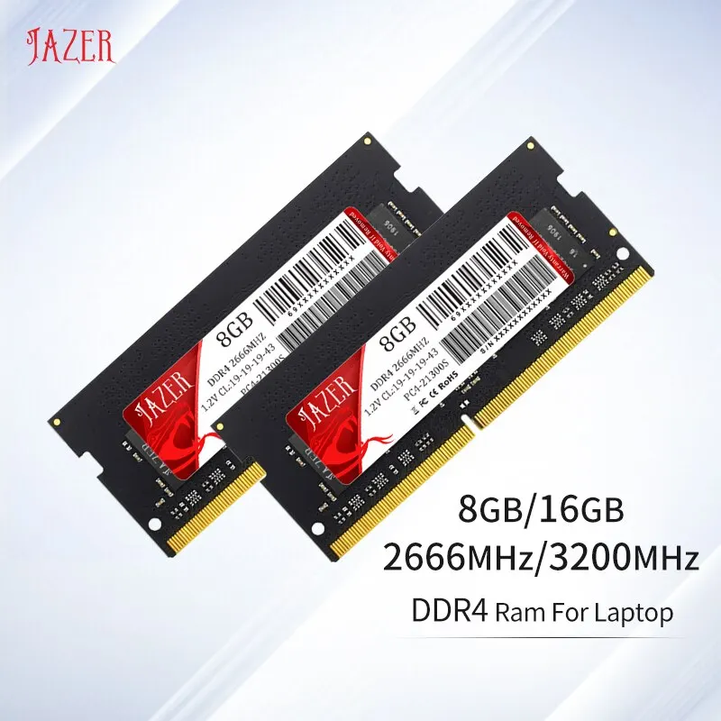 JAZER DDR4 Ram bellek 8GB 16GB dizüstü Ram bellek DDR4 8GB 16GB 2666MHz ...