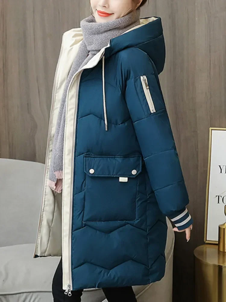 Winter Women Jacket Coats Long Parkas Female Down Cotton Hooded ...