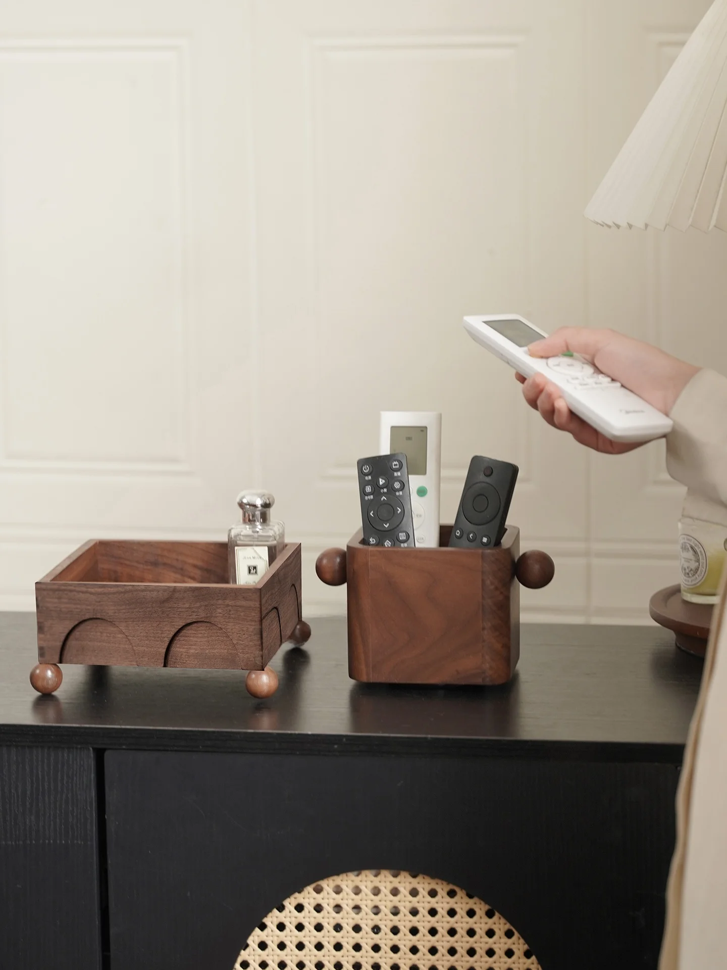 Creative Remote Control Storage Box Coffee Table Multi-Functional Wood ...