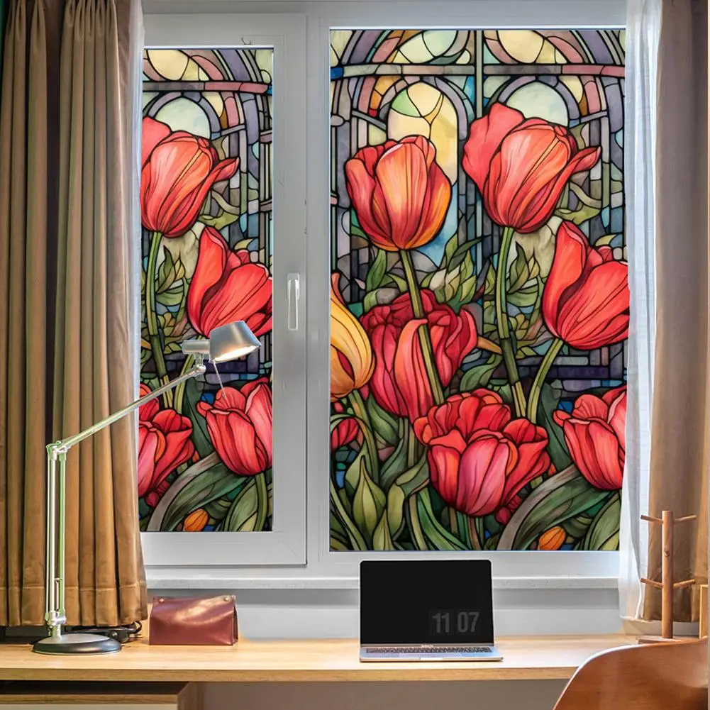 Tulip Stained Glass Pattern Window Film: Real-Life Performance After ...