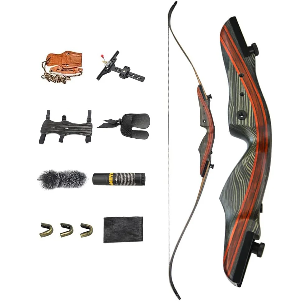 62-Inch-Takedown-Recurve-Bow-and-Arrow-Set-American-Hunting-Bow-for ...