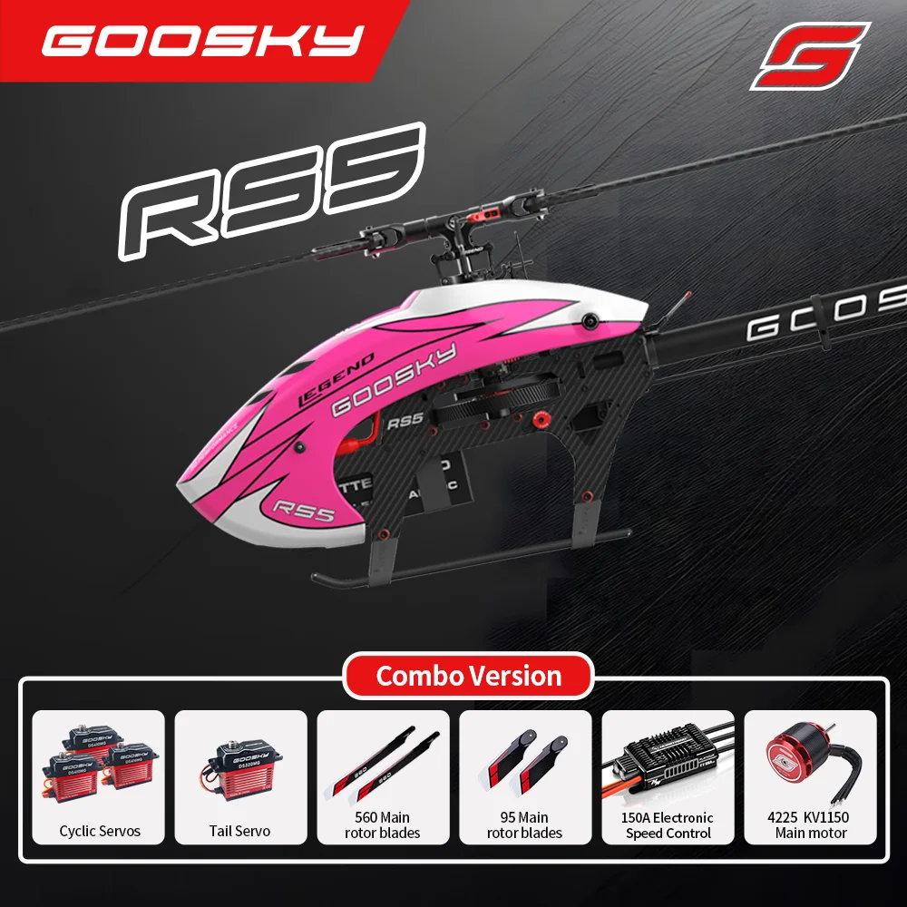 구스키 RS5 RC 헬리콥터 레전드 6CH 3D 플라이바리스 다이렉트 드라이브 브러시리스 모터 550 클래스 RC 헬리콥터 키트 ...