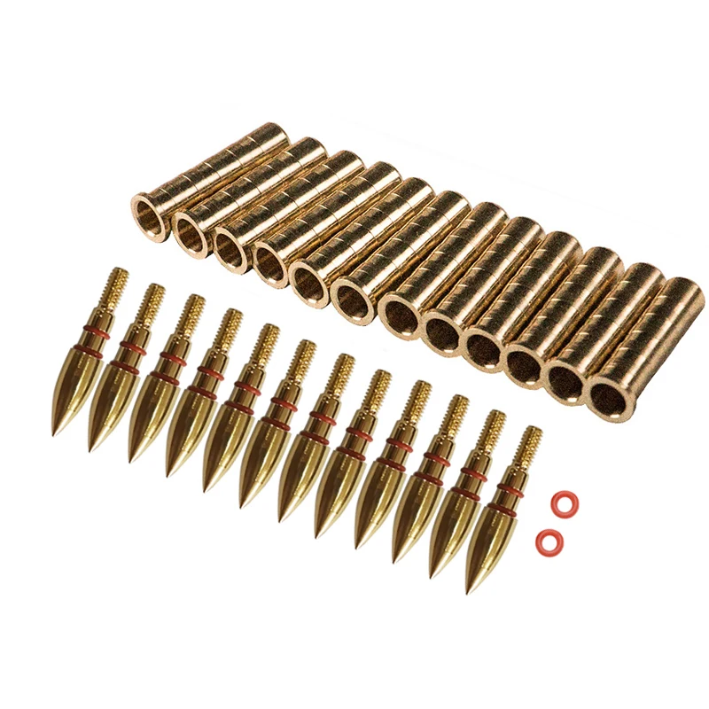 12Pcs-ID6-2mm-Copper-Arrow-Insert-Shaft-12Pcs-8-32-Gold-Target-Point-75 ...