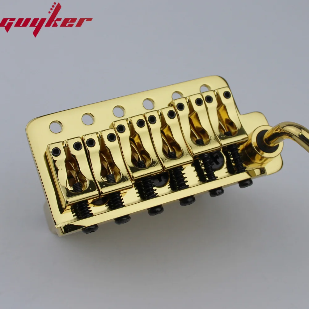 GG1013A Guyker Chrome Black Gold Guitar Tremolo Bridge String Spacing